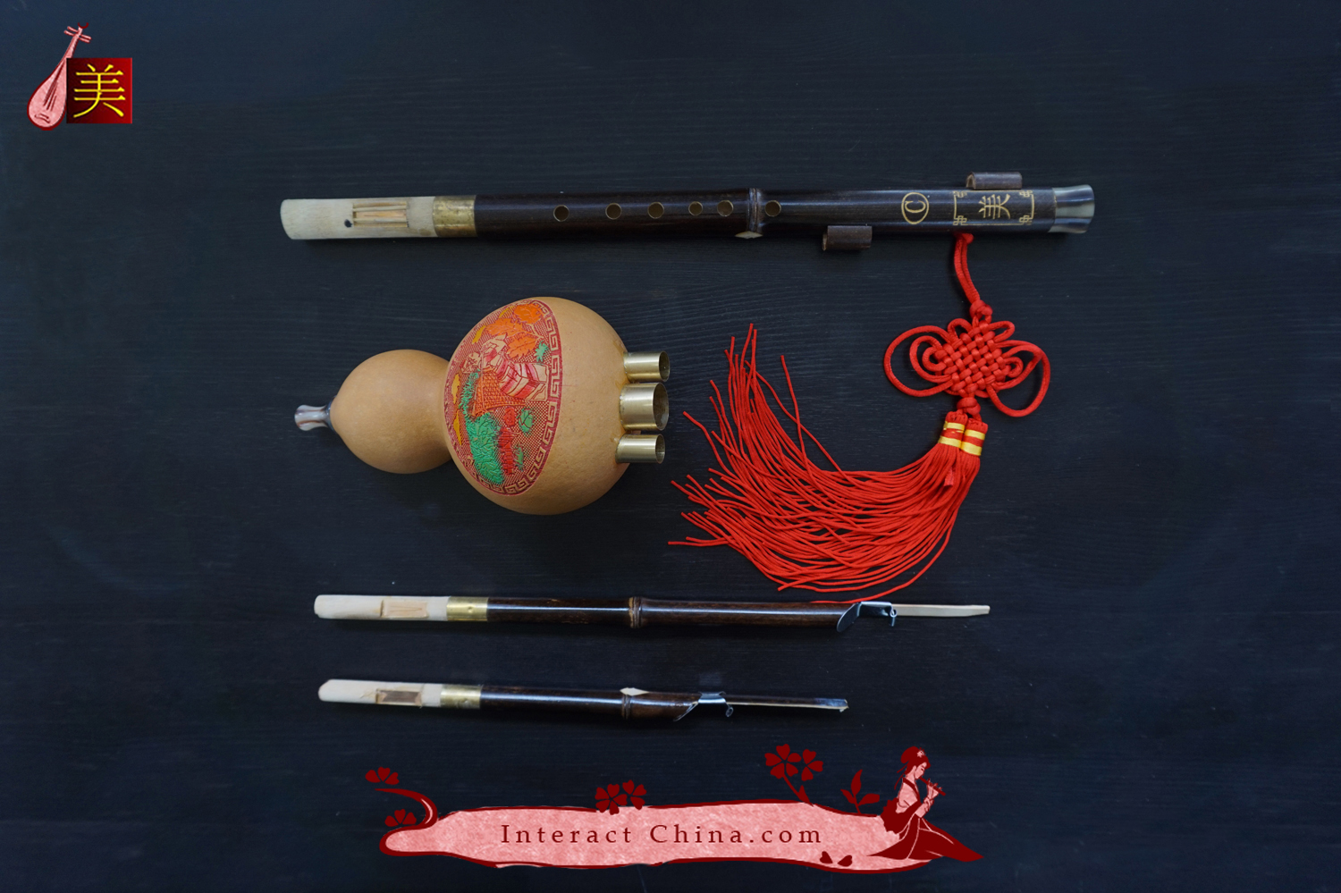 Bamboo 3 Octaves Chinese Hulusi Flute Woodwind #105 + Case + How to ...