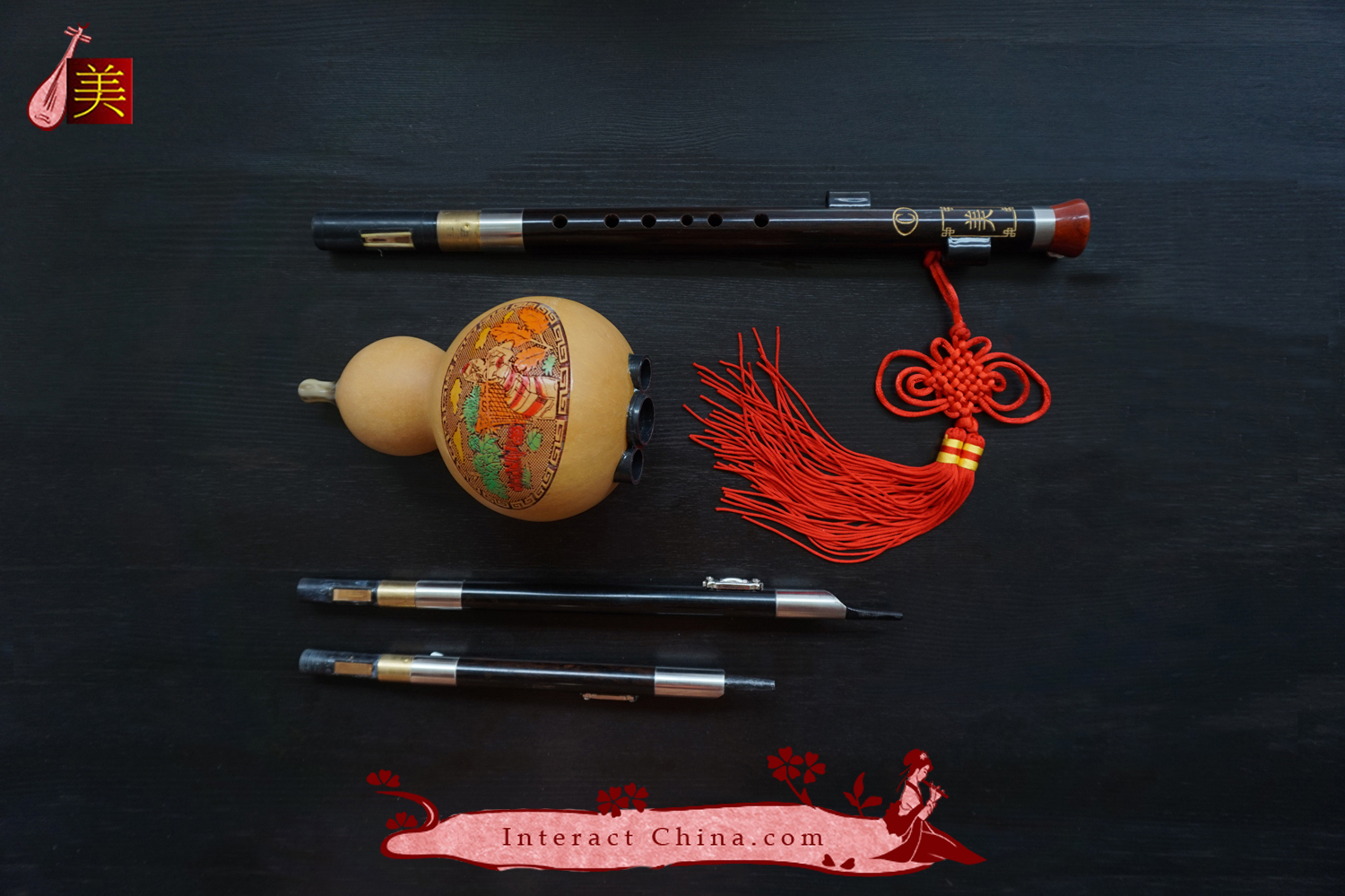 Ebony 3 Octaves Chinese Hulusi Flute Woodwind #107 + Case + How to Play ...