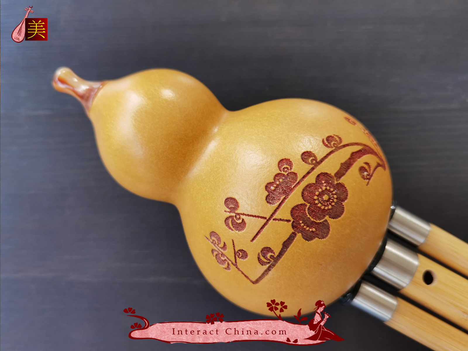 Interact China Hulusi Flute made from Bamboo with 3 Octaves, 9 Holes ...