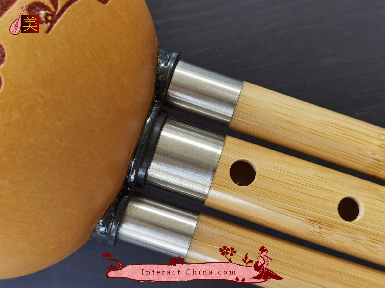 Interact China Hulusi Flute made from Bamboo with 3 Octaves, 9 Holes ...